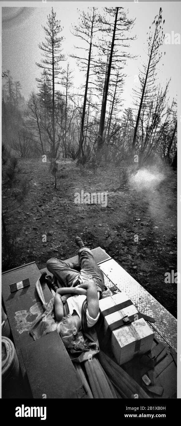 Young fire fighter Black and White Stock Photos & Images - Alamy