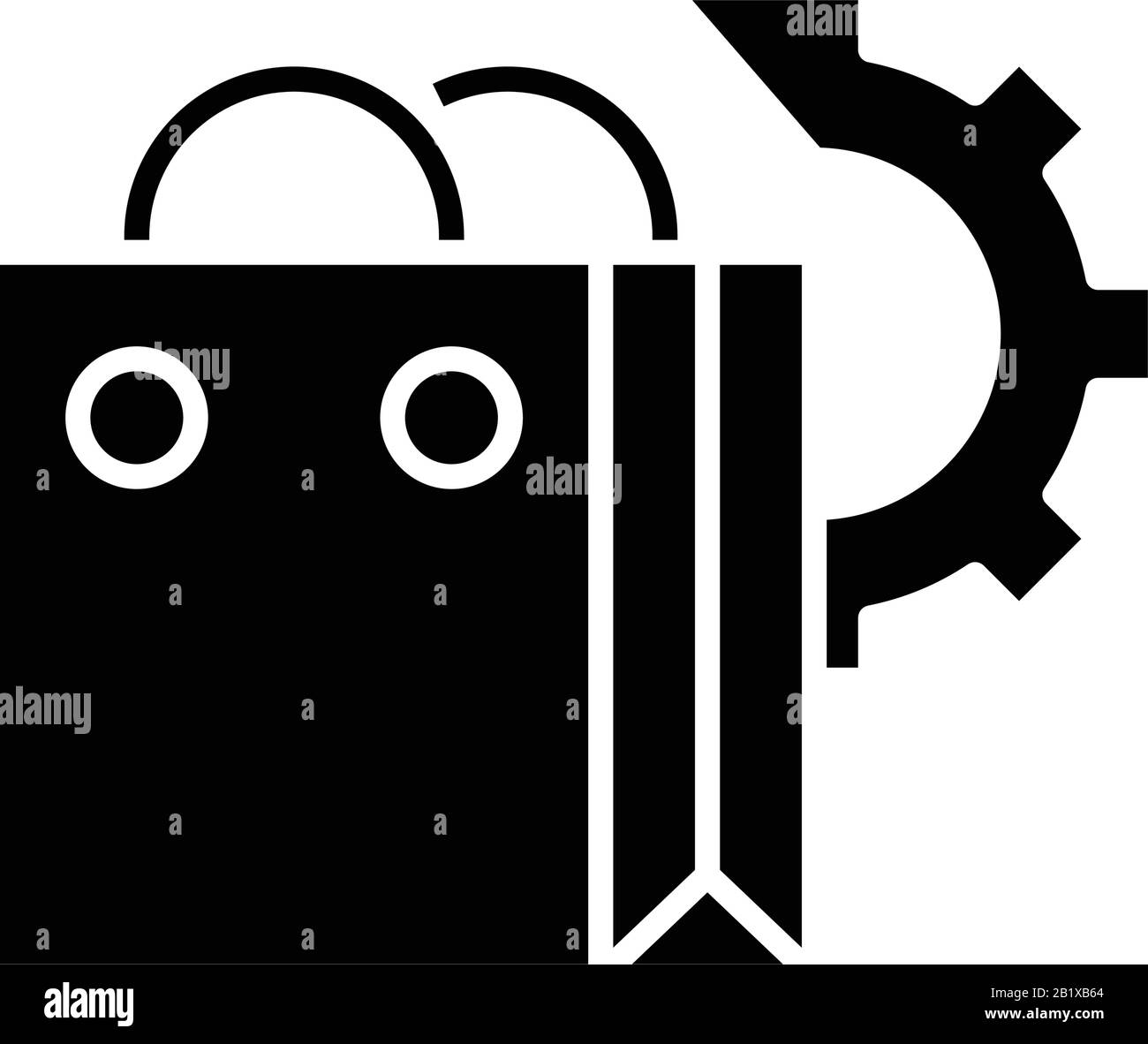 Consumer basket black icon, concept illustration, vector flat symbol ...