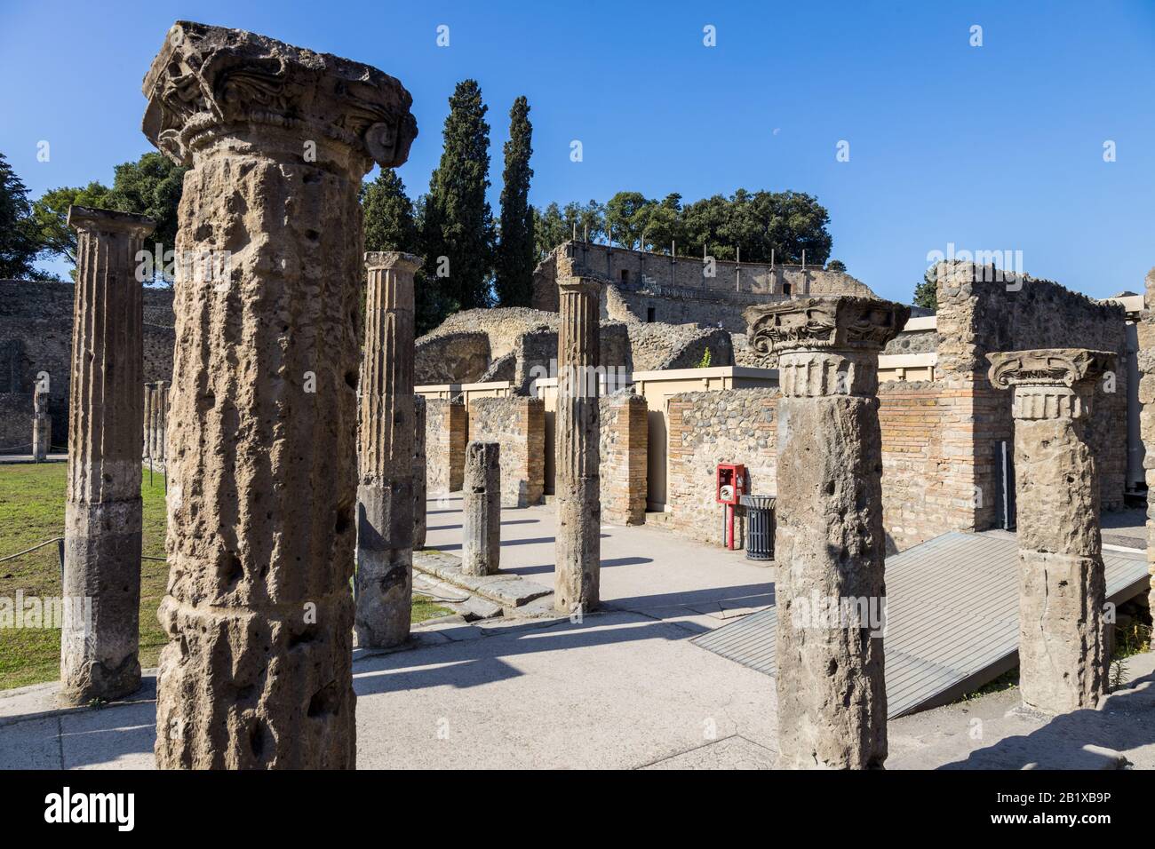 ITALY, POMPEI - OCT 19, 2019: ancient Roman city destroyed by the ...