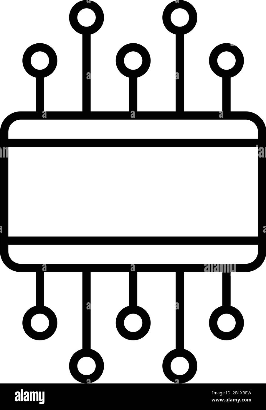Microscheme line icon, concept sign, outline vector illustration ...