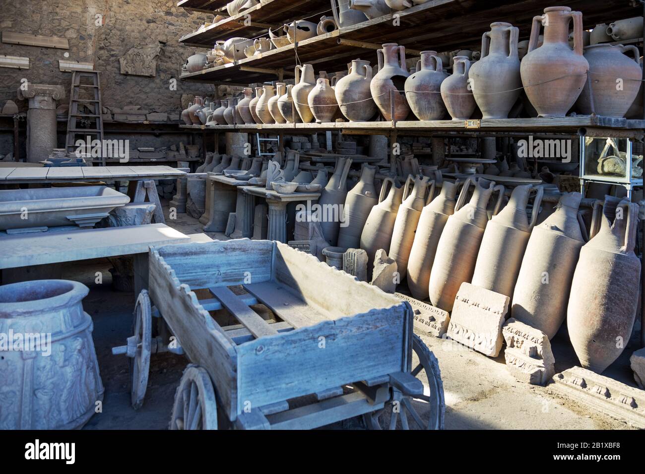 ITALY, POMPEI - OCT 19, 2019: ancient Roman city destroyed by the ...