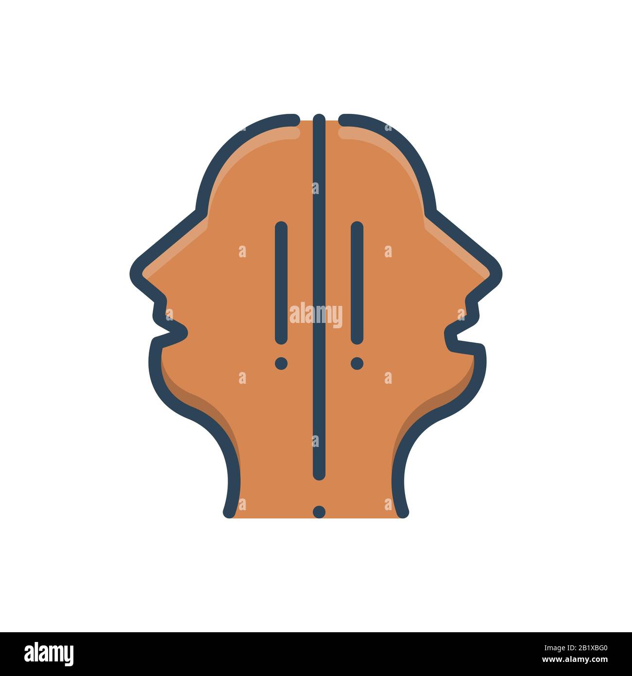 Illustration for Two Faced Stock Vector Image & Art - Alamy
