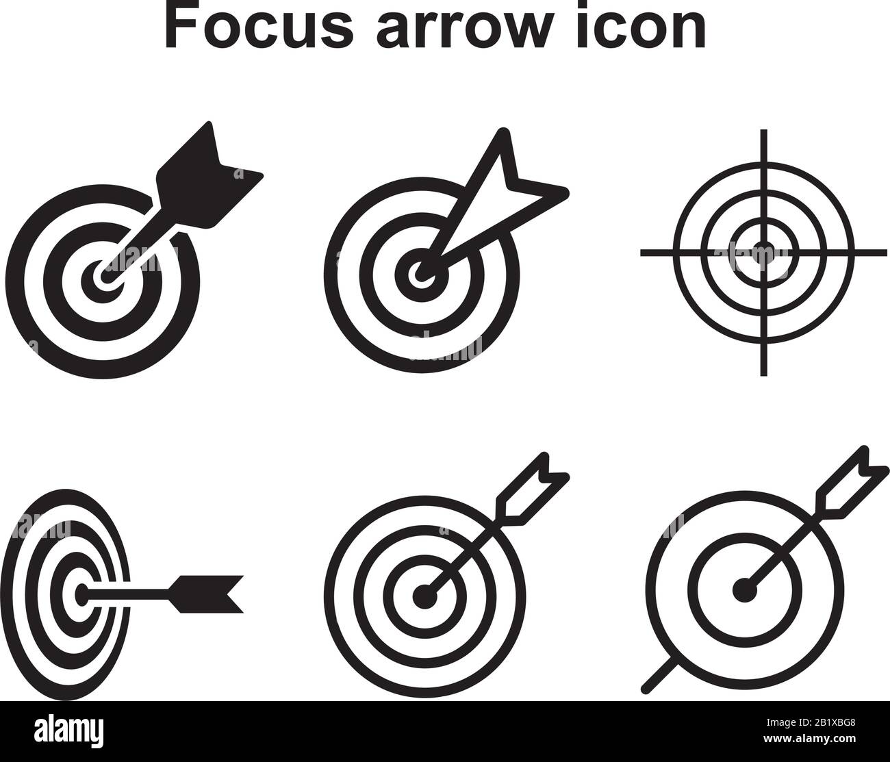 Focus Arrow icon template black color editable. Focus Arrow icon symbol ...
