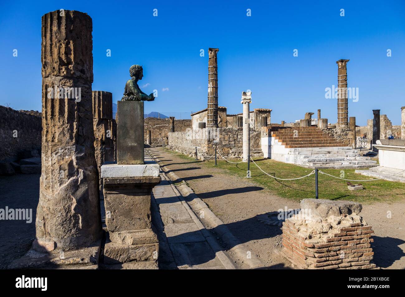 ITALY, POMPEI - OCT 19, 2019: ancient Roman city destroyed by the ...