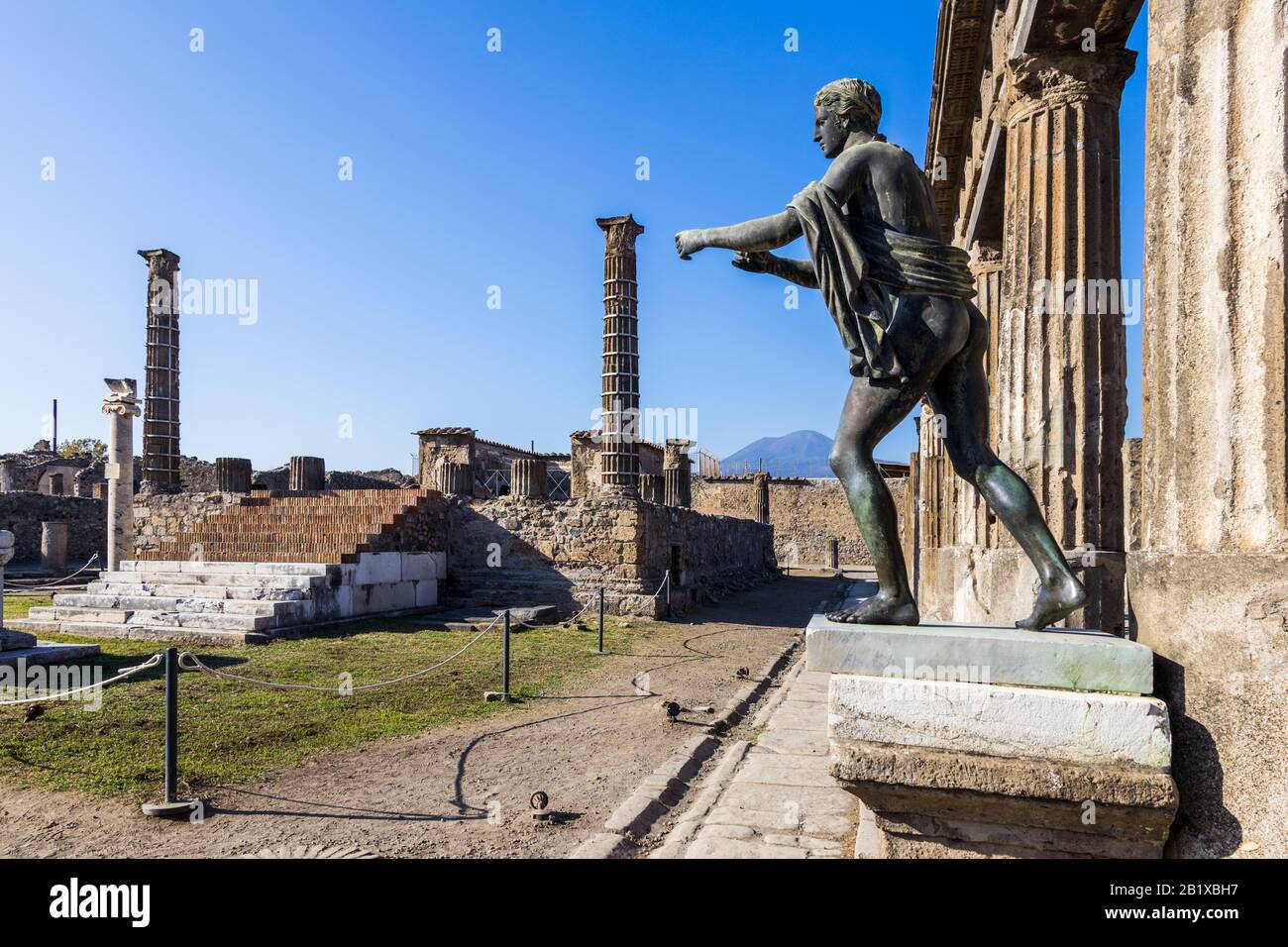 ITALY, POMPEI - OCT 19, 2019: ancient Roman city destroyed by the ...