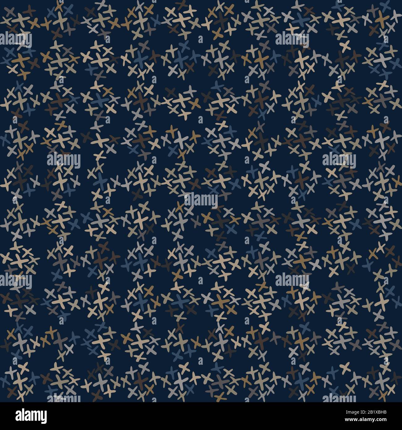 Seamless doodle criss cross vector pattern. Modern hand drawn scratch ...