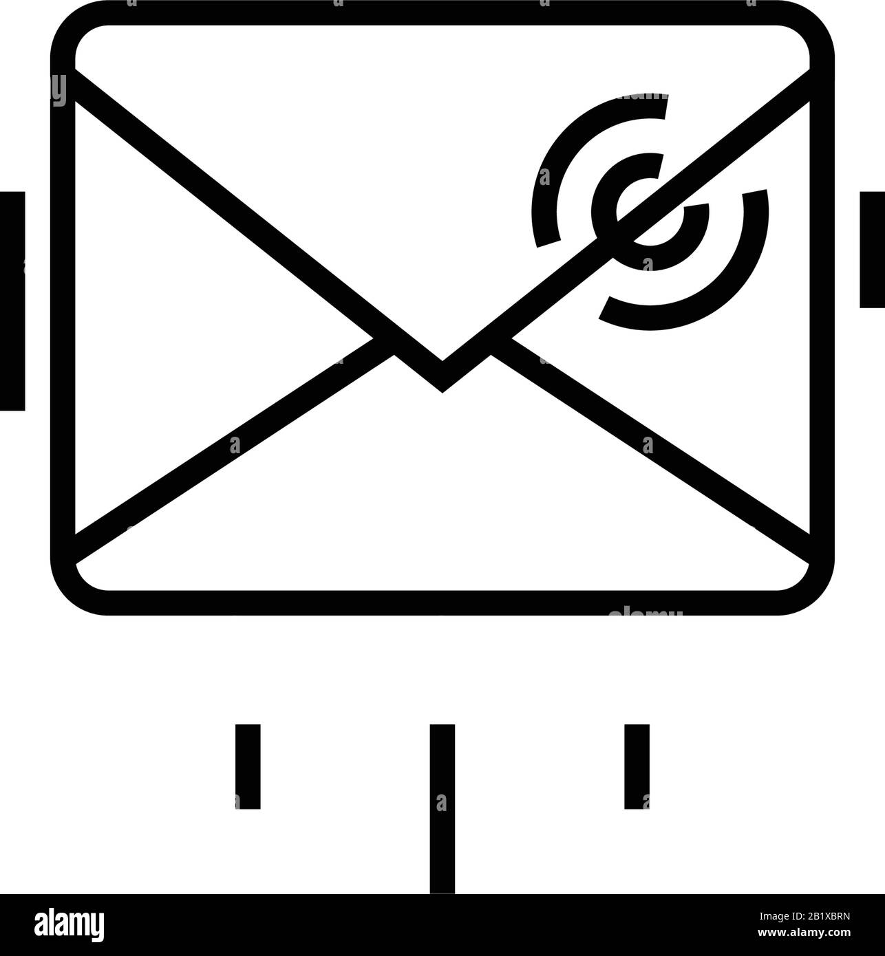 Letters line icon, concept sign, outline vector illustration, linear ...