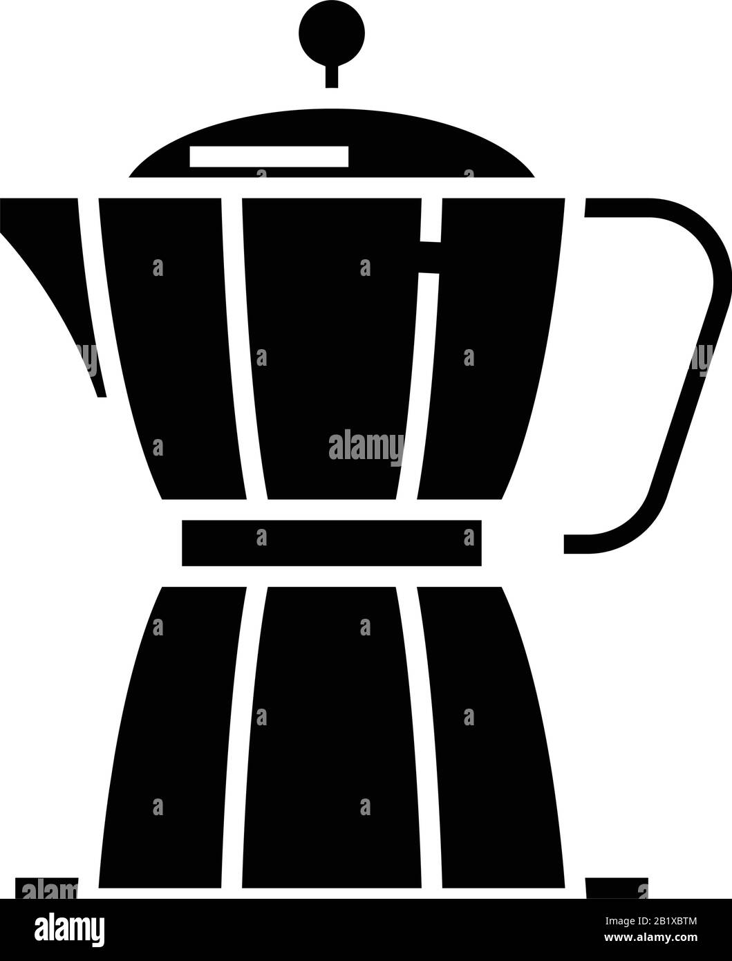 Coffee maker black icon, concept illustration, vector flat symbol ...