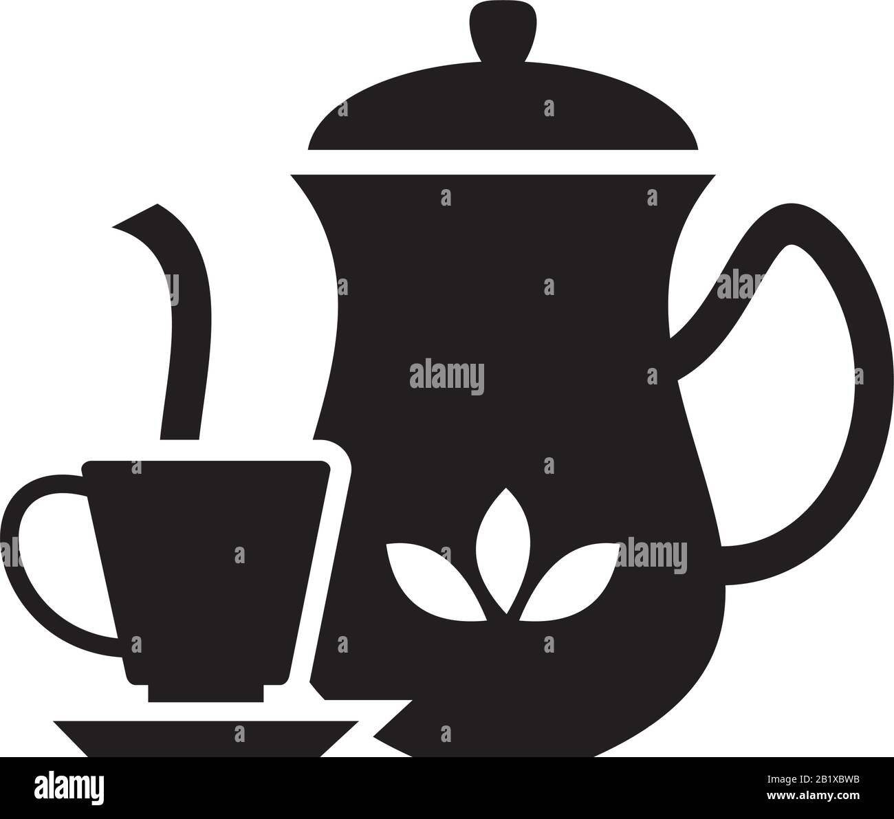 Pouring tea party icon template black color editable. Pouring tea party ...