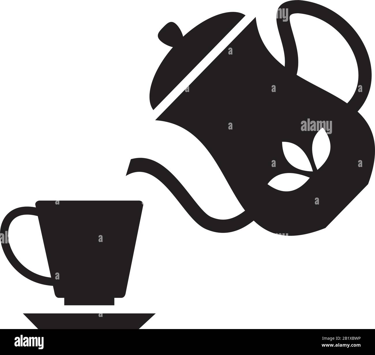 Pouring tea party icon template black color editable. Pouring tea party ...