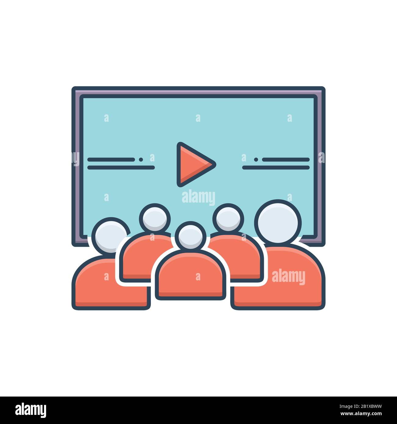 Illustration for video screening Stock Vector Image & Art - Alamy