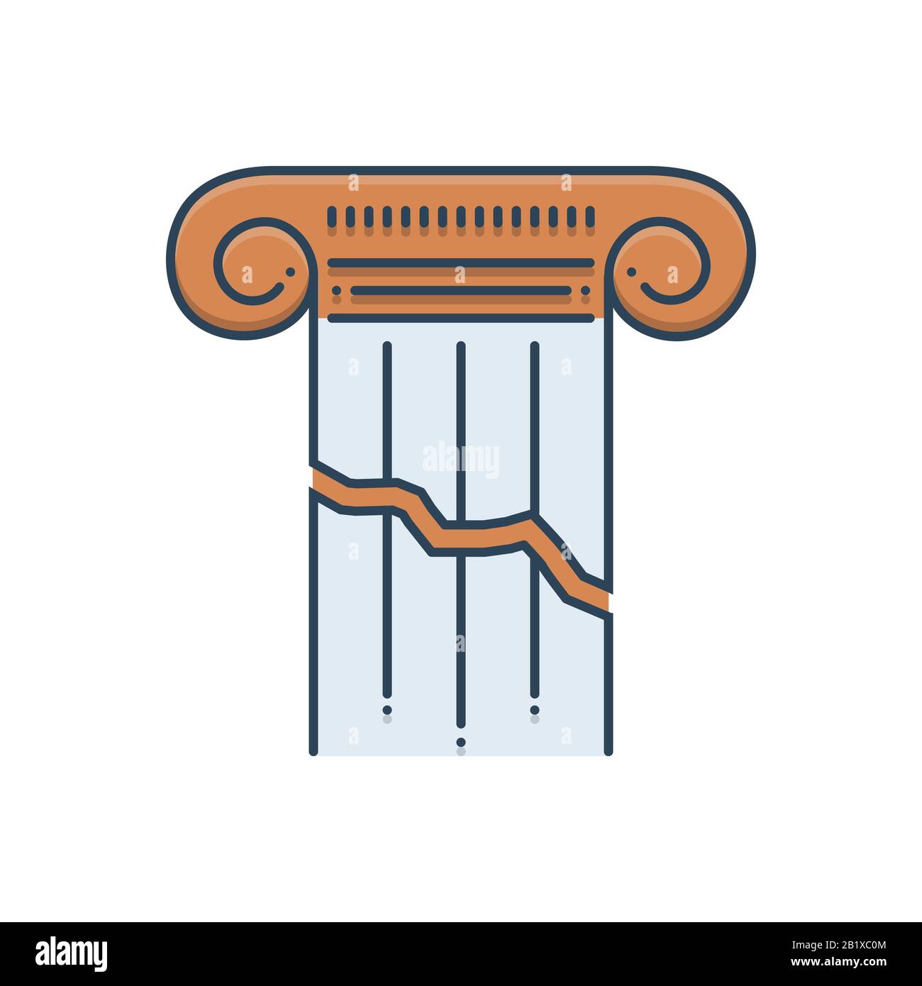 Broken pillar Stock Vector Images - Alamy