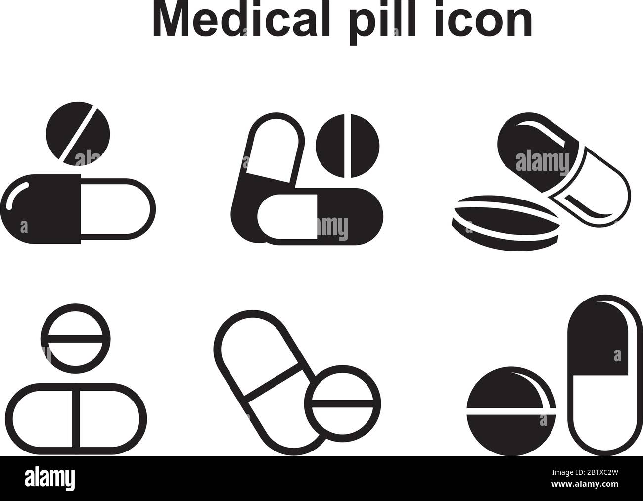 Black pill Stock Vector Images - Alamy