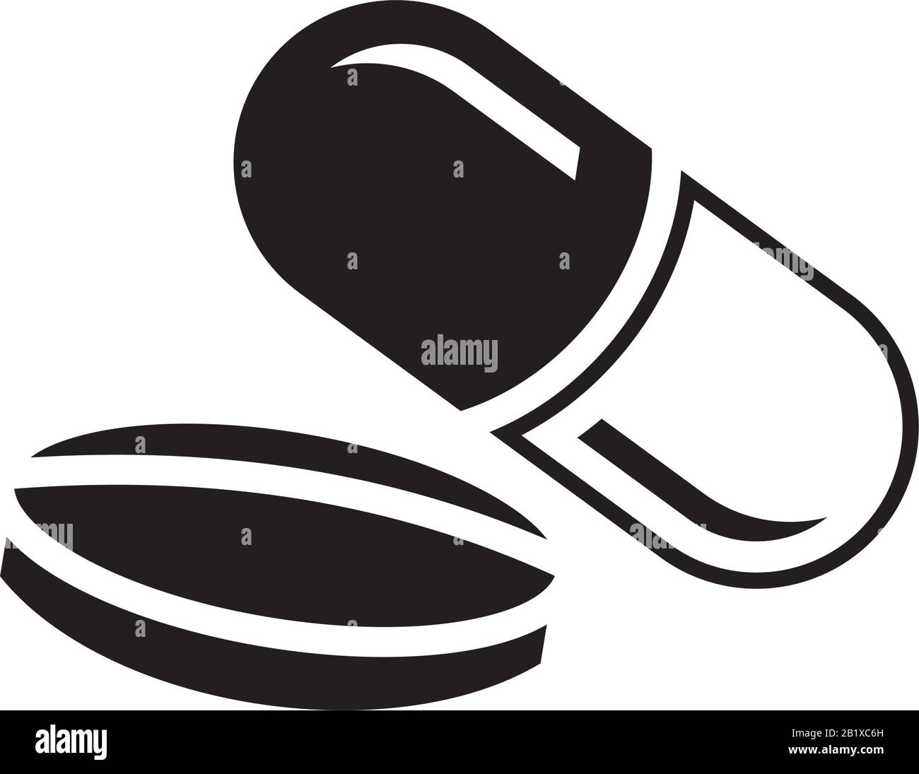 Medical pill icon template black color editable. Medical pill icon ...