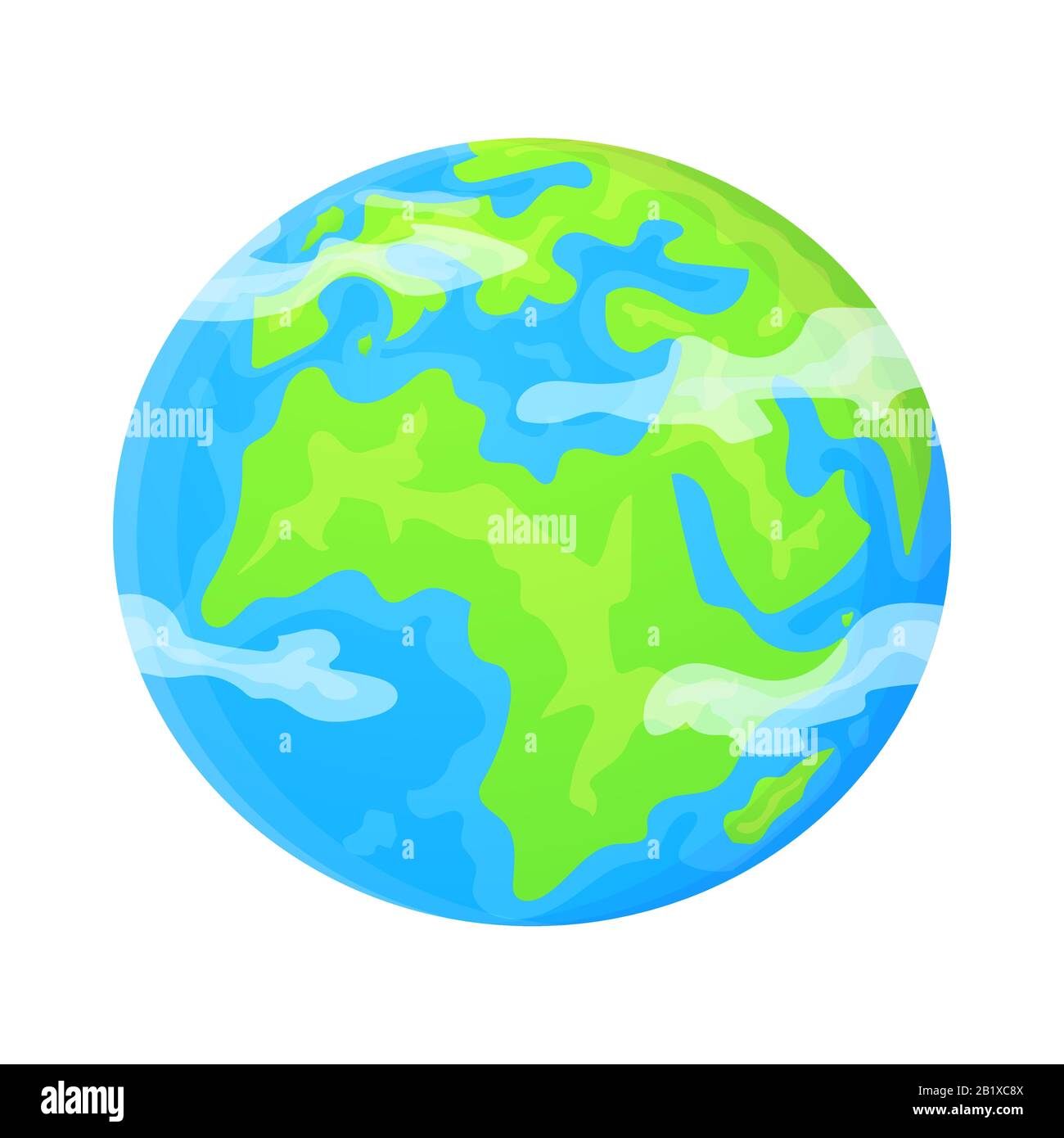 Flat Globe Map Clip Art