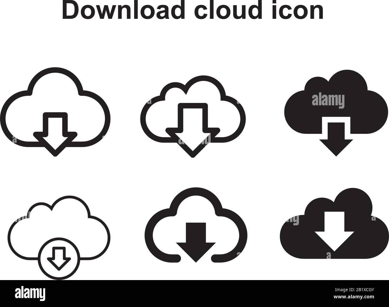 Download Cloud icon template black color editable. Download Cloud icon ...