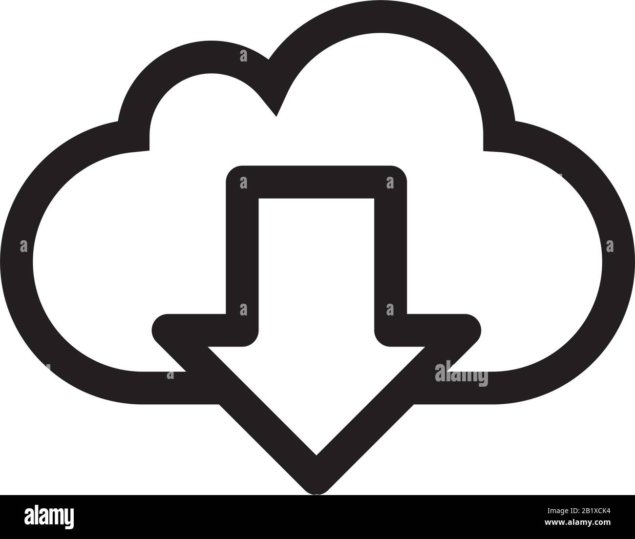 Download Cloud icon template black color editable. Download Cloud icon ...