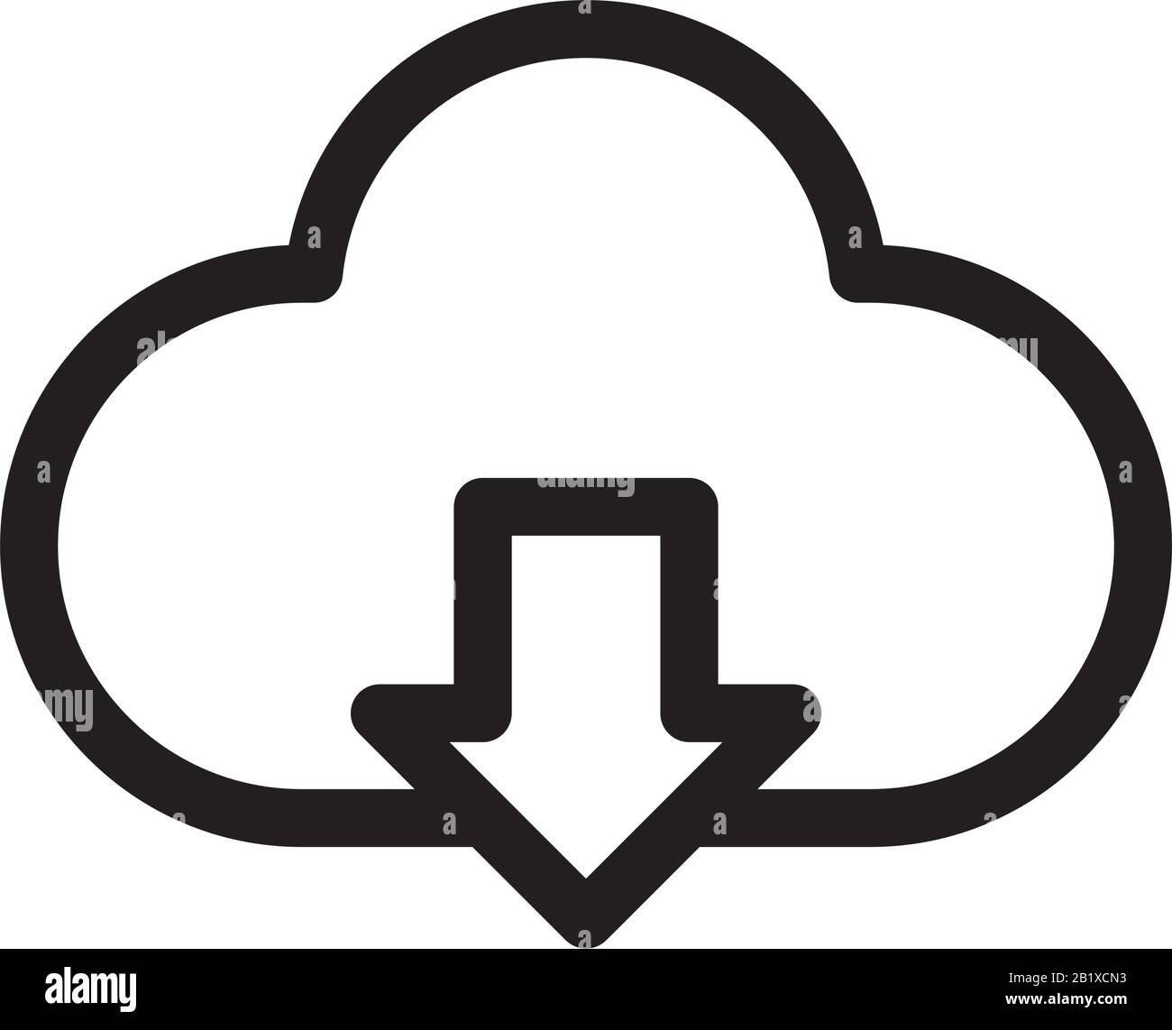 Download Cloud icon template black color editable. Download Cloud icon ...