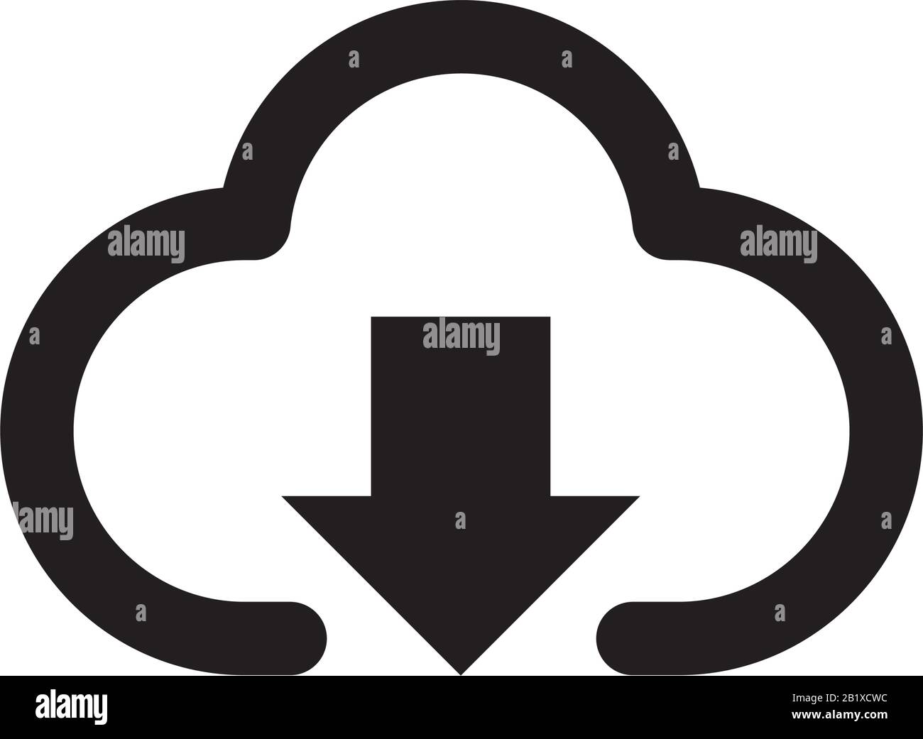 Download Cloud icon template black color editable. Download Cloud icon ...