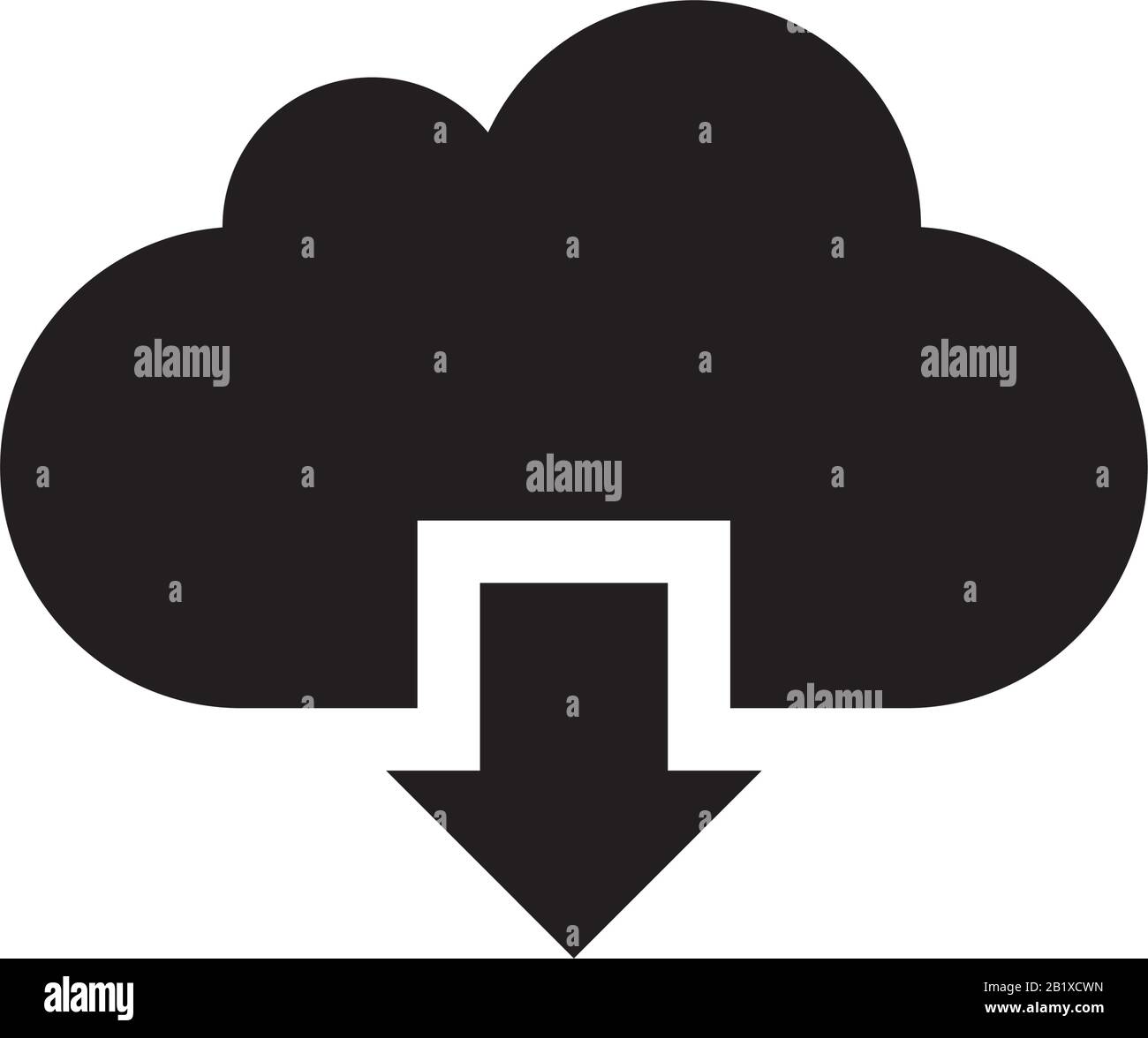 Download Cloud icon template black color editable. Download Cloud icon ...