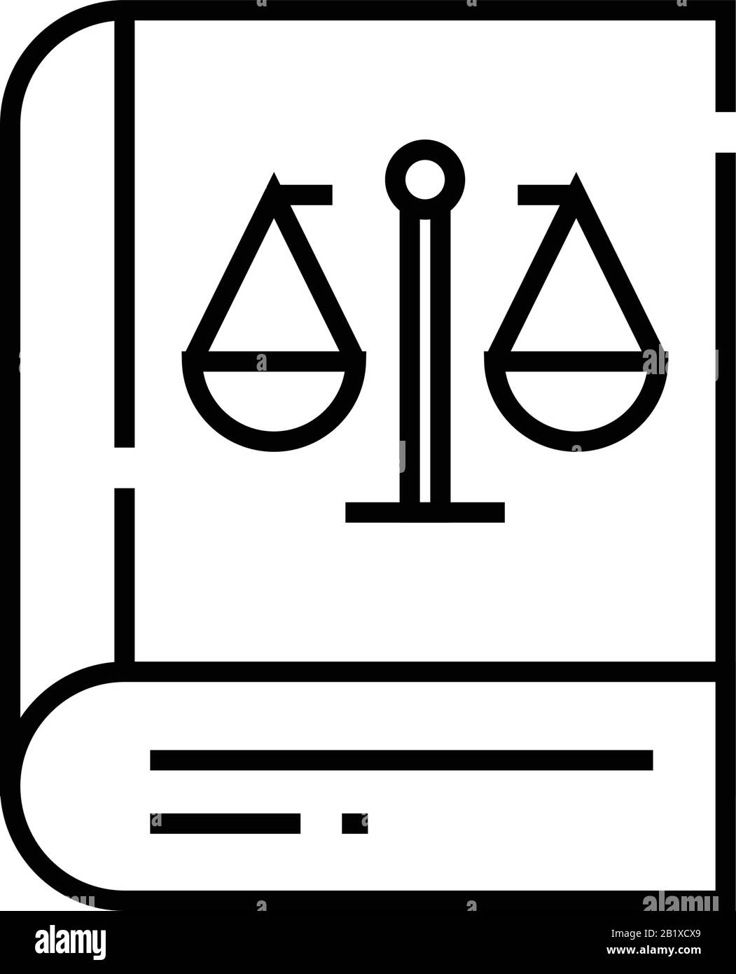 Law documents line icon, concept sign, outline vector illustration ...