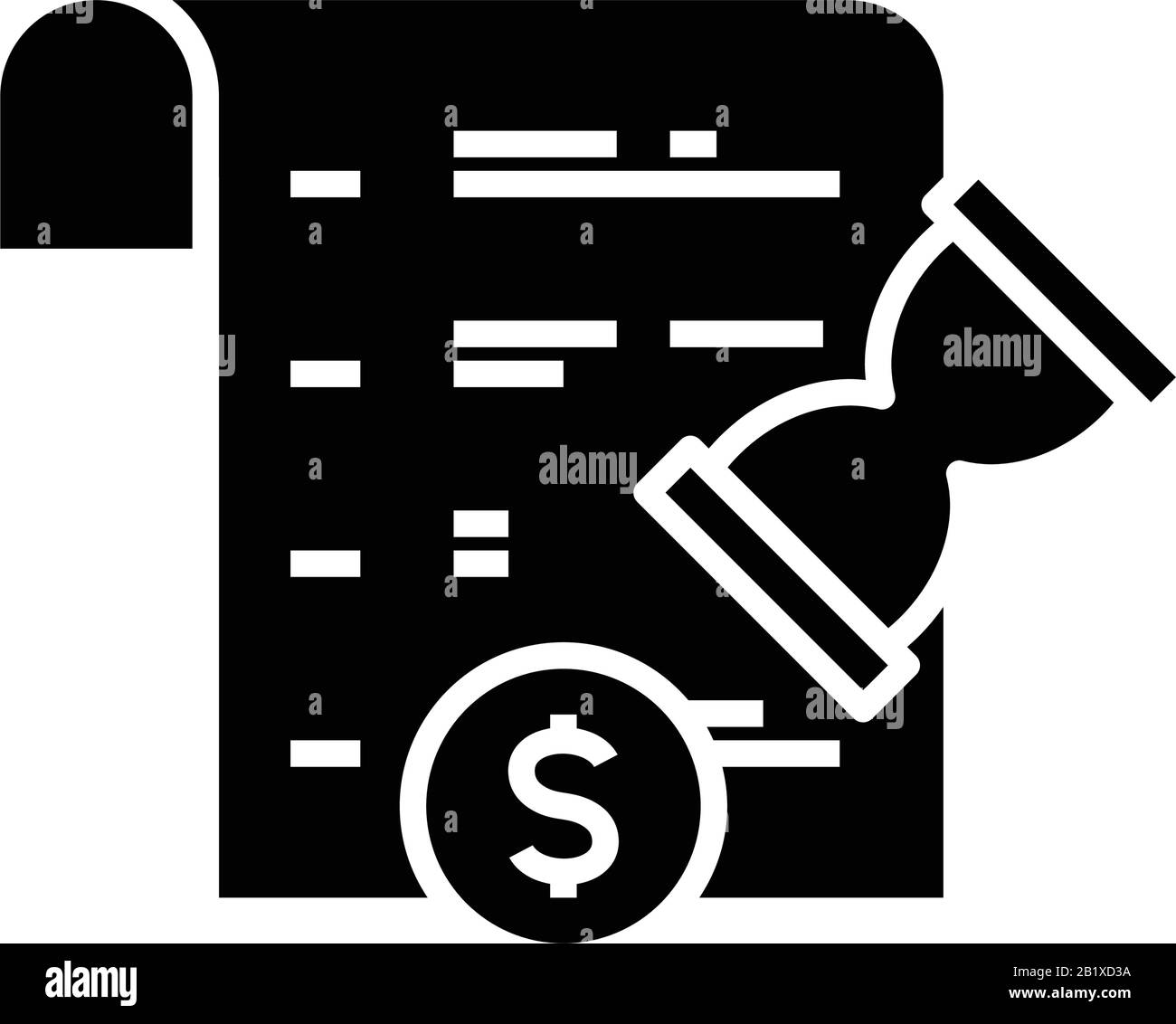 Counting money black icon, concept illustration, vector flat symbol ...