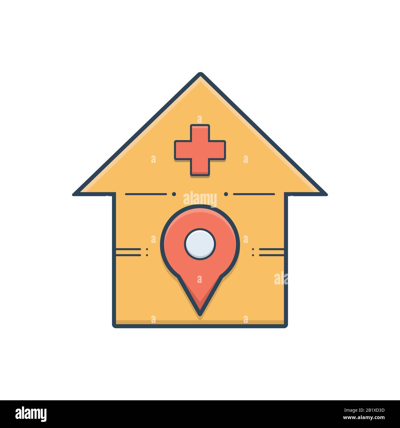 Hospital location vector icon hi-res stock photography and images - Alamy