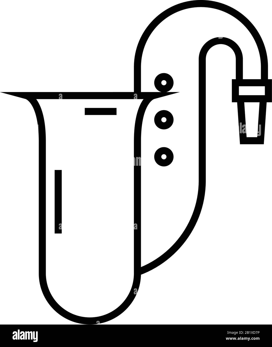 Jazz music line icon, concept sign, outline vector illustration, linear ...