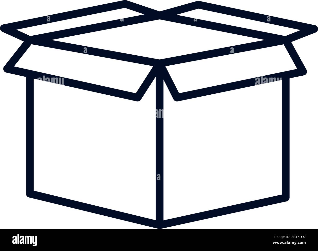 open box line style icon design, Delivery logistics transportation ...