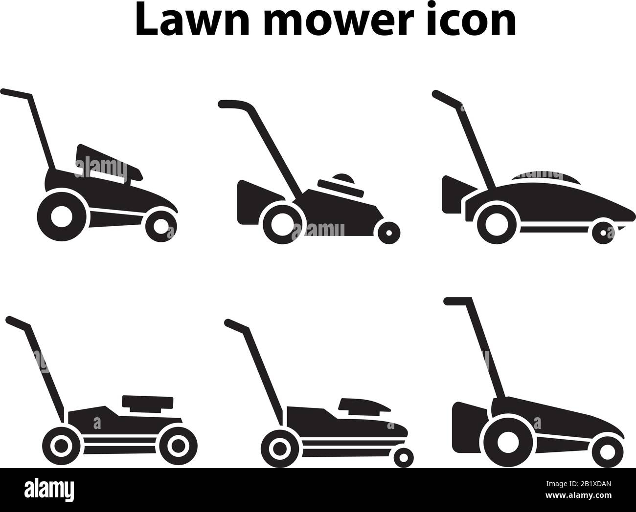 Lawn mower icon template black color editable. Lawn mower icon symbol ...
