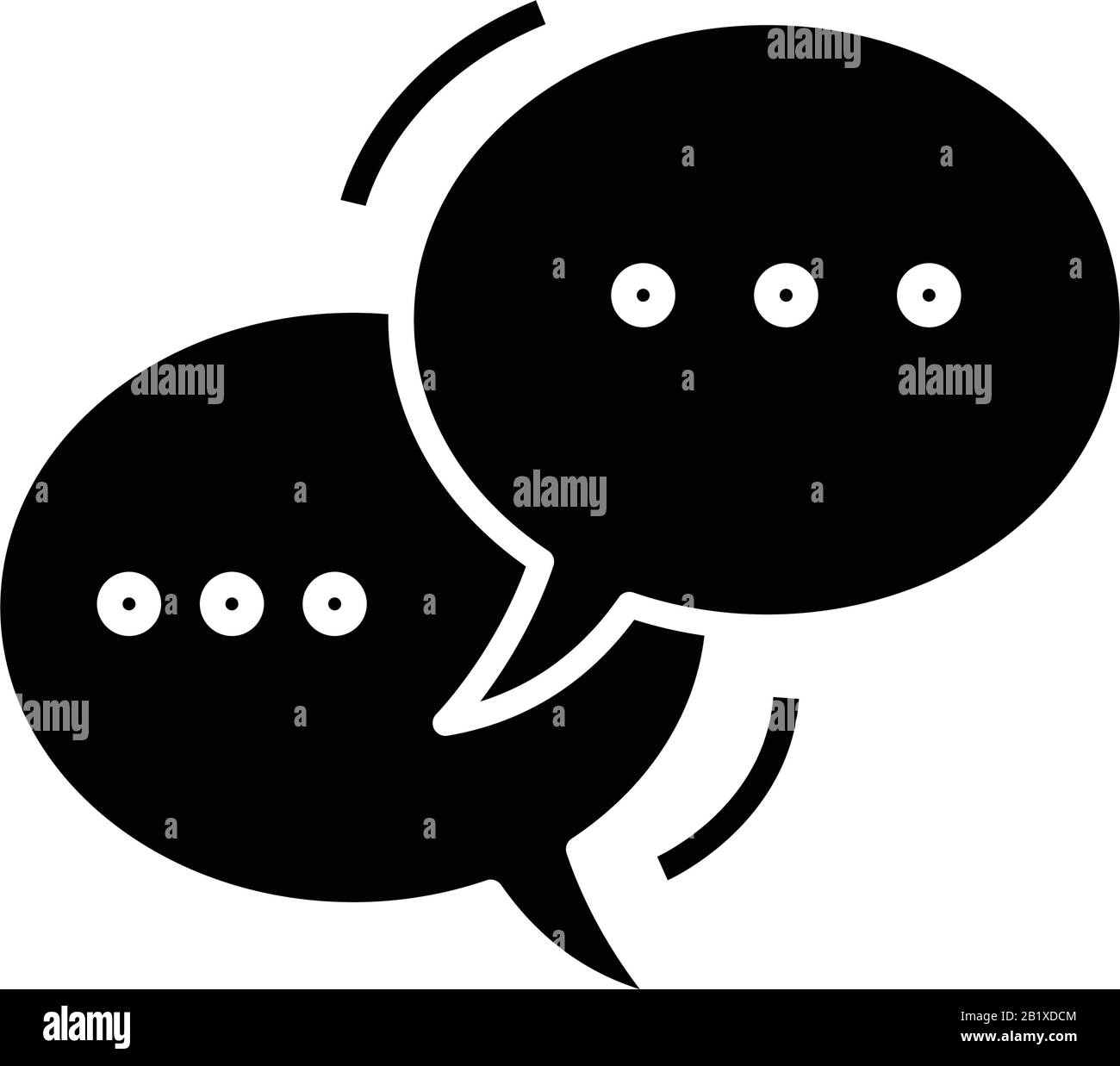 Communication black icon, concept illustration, vector flat symbol ...