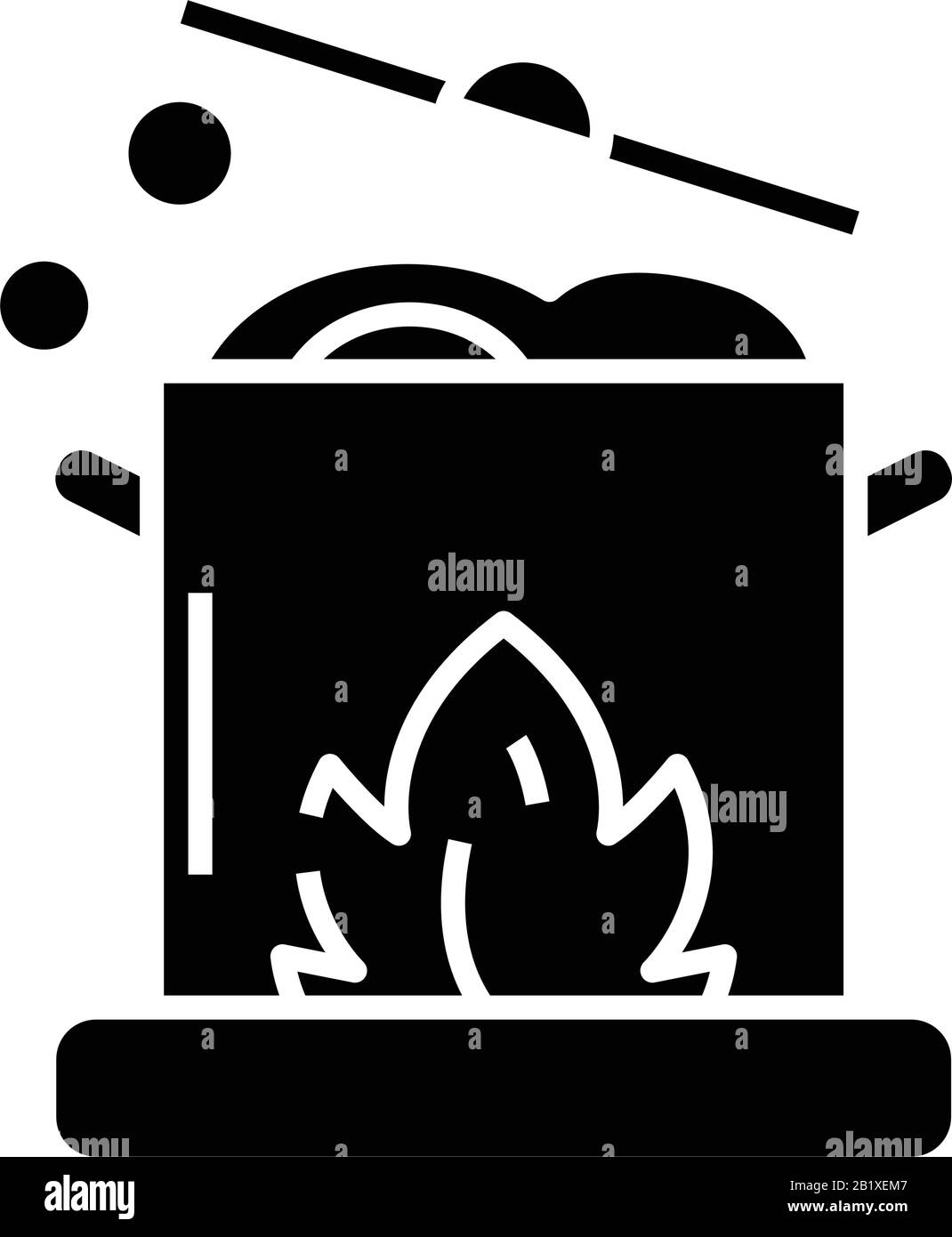 Cook stove burning Black and White Stock Photos & Images - Alamy