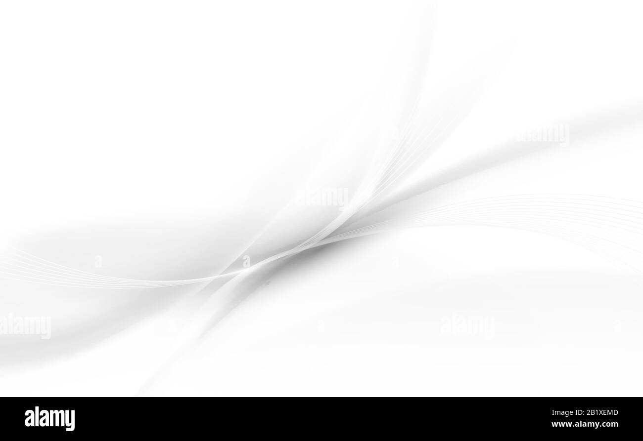 Abstract white and grey futuristic background with smooth lines. Vector ...