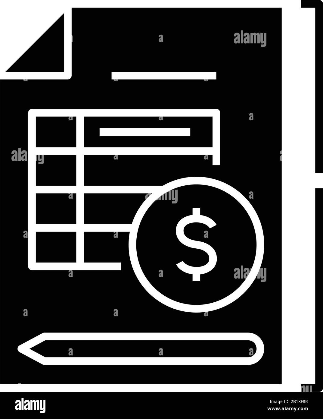 Counting process black icon, concept illustration, vector flat symbol ...