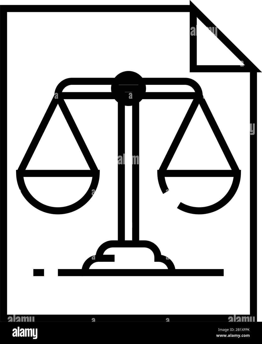 Law balance line icon, concept sign, outline vector illustration ...