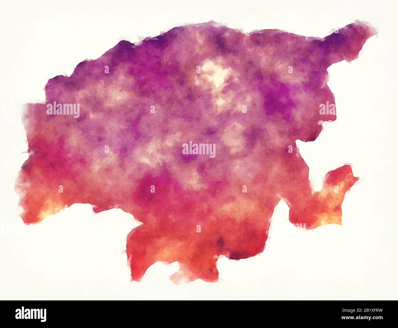 Lara state watercolor map of Venezuela Stock Photo - Alamy