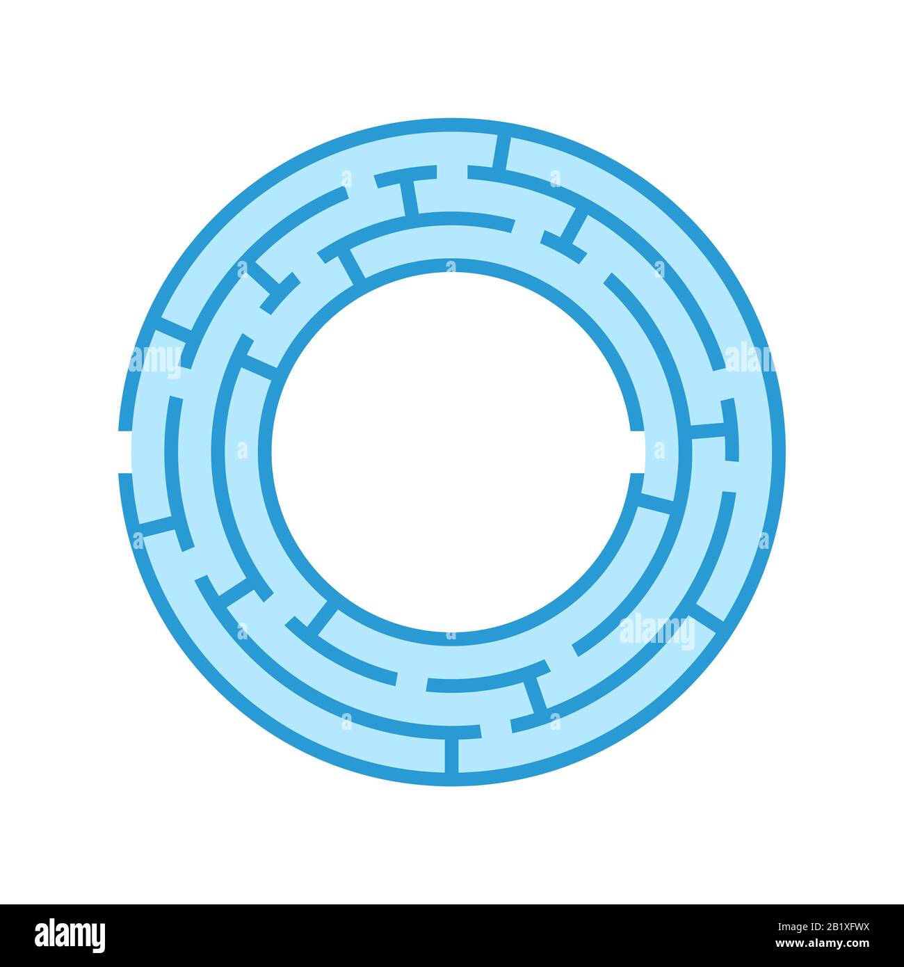 Abstract round maze. Game for kids. Puzzle for children. One entrance ...