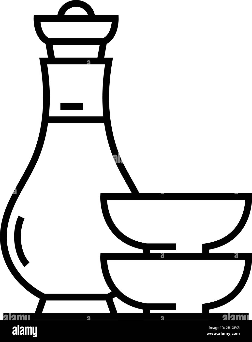 Kitchen crockery line icon, concept sign, outline vector illustration ...