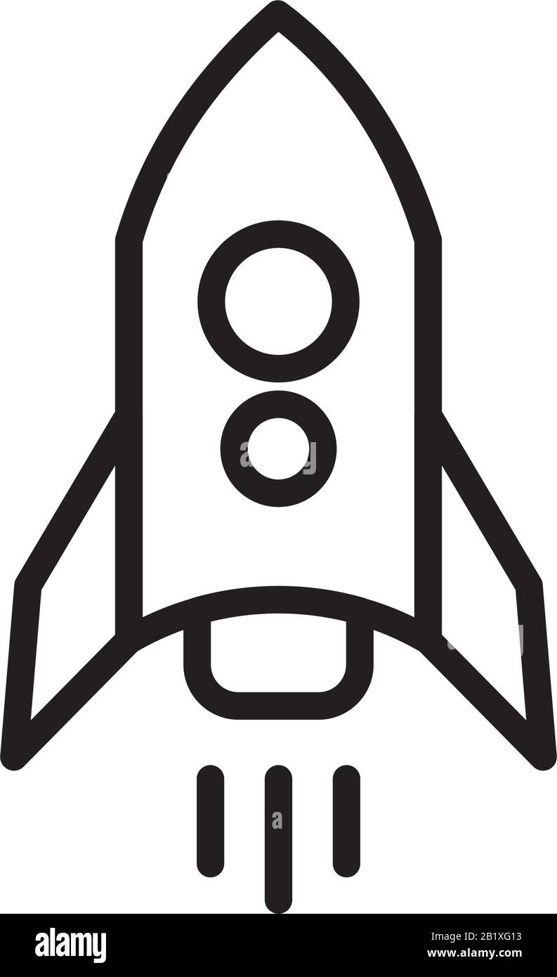 Rocket icon template black color editable. Rocket icon symbol Flat ...