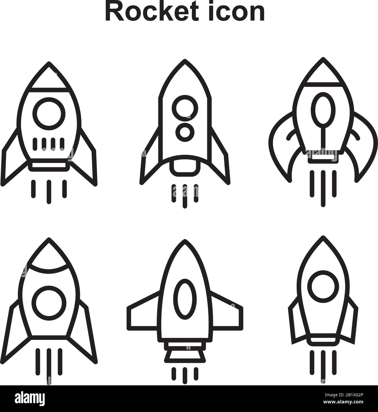 Rocket icon template black color editable. Rocket icon symbol Flat ...
