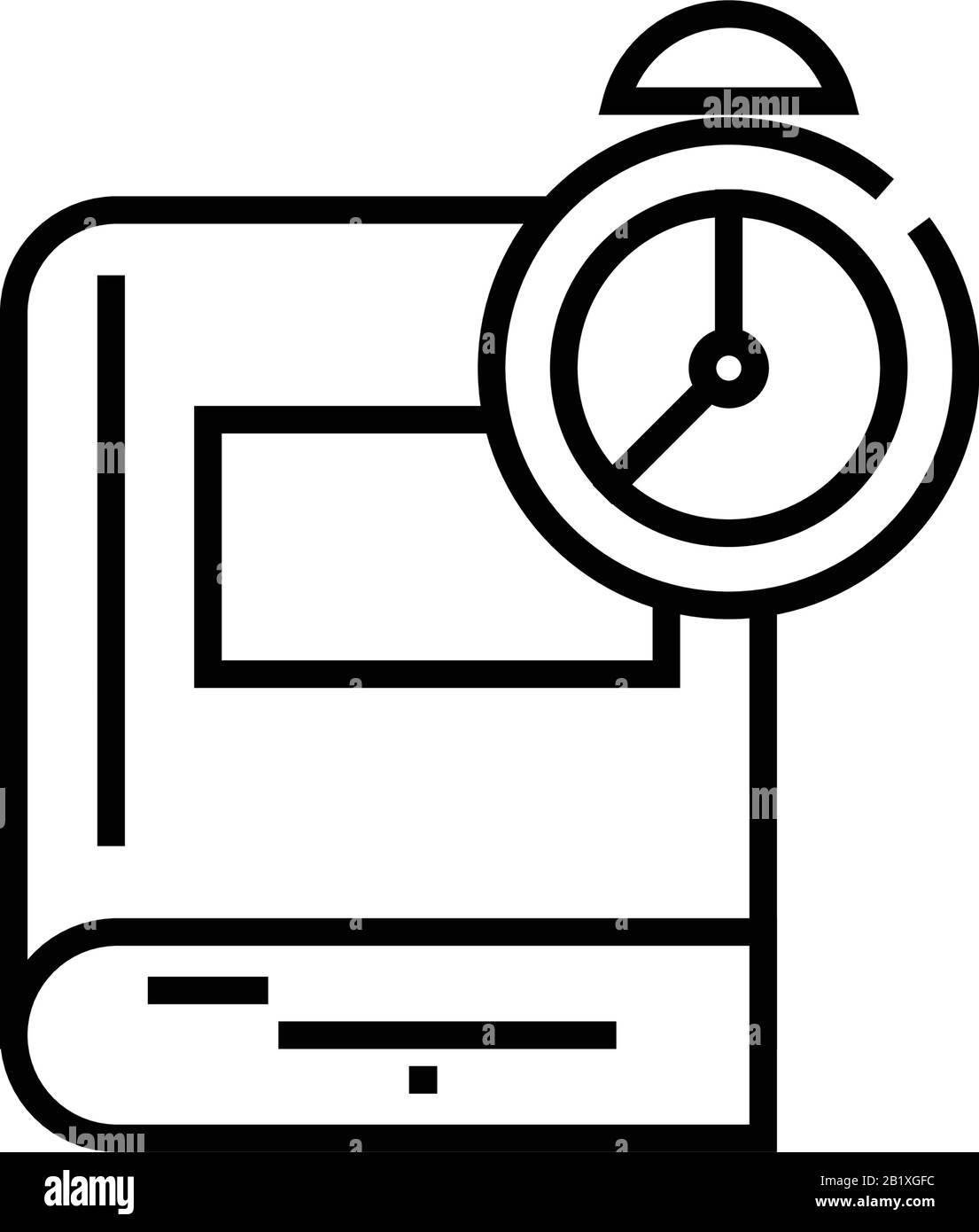 Learning time line icon, concept sign, outline vector illustration ...