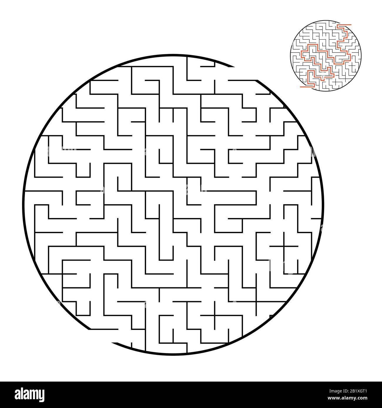 Abstract round maze. Game for kids and adults. Puzzle for children ...