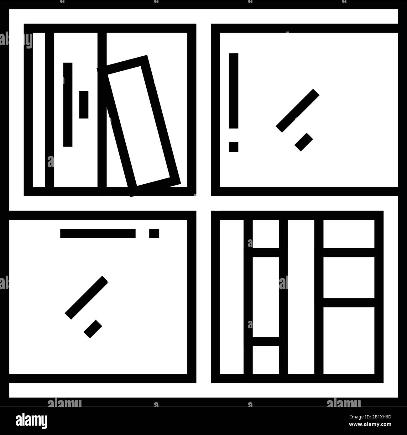 Little cases line icon, concept sign, outline vector illustration ...