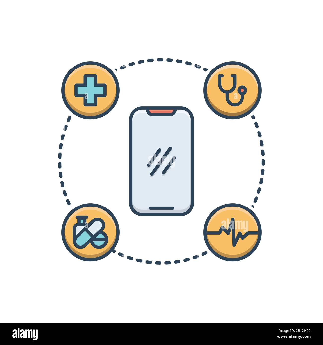 Mobile healthcare icon Stock Vector Image & Art - Alamy