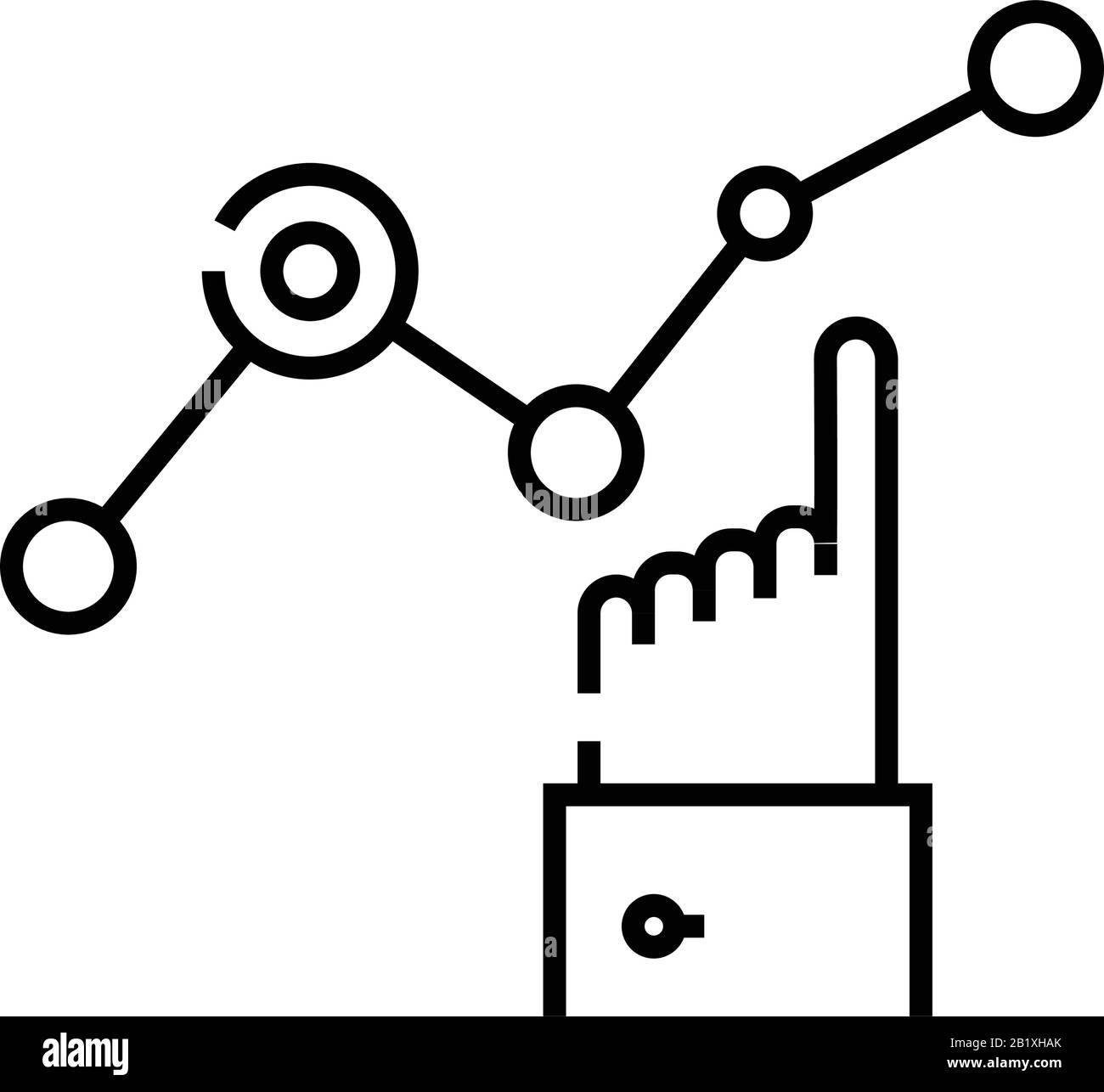 Logistics Chain Line Icon Concept Sign Outline Vector Illustration 9965