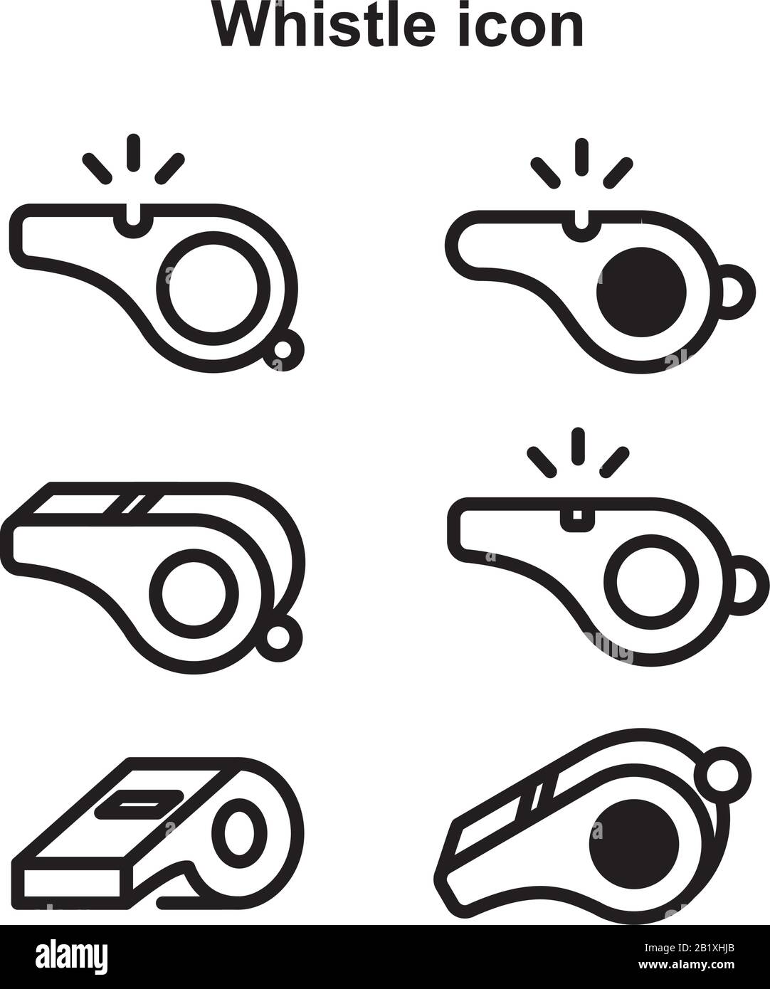 Whistle icon template black color editable. Whistle icon symbol Flat ...