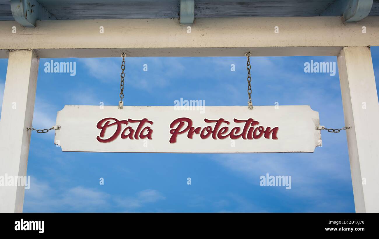 Street Sign the Direction Way to DATA PROTECTION Stock Photo - Alamy
