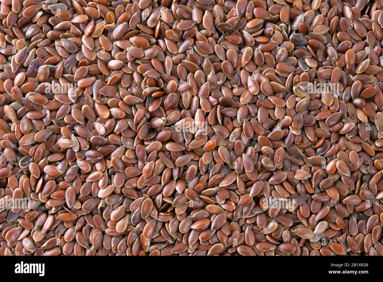 Flax seeds (Linum usitatissimum) texture background. Also called common flax or linseed. Used as ...