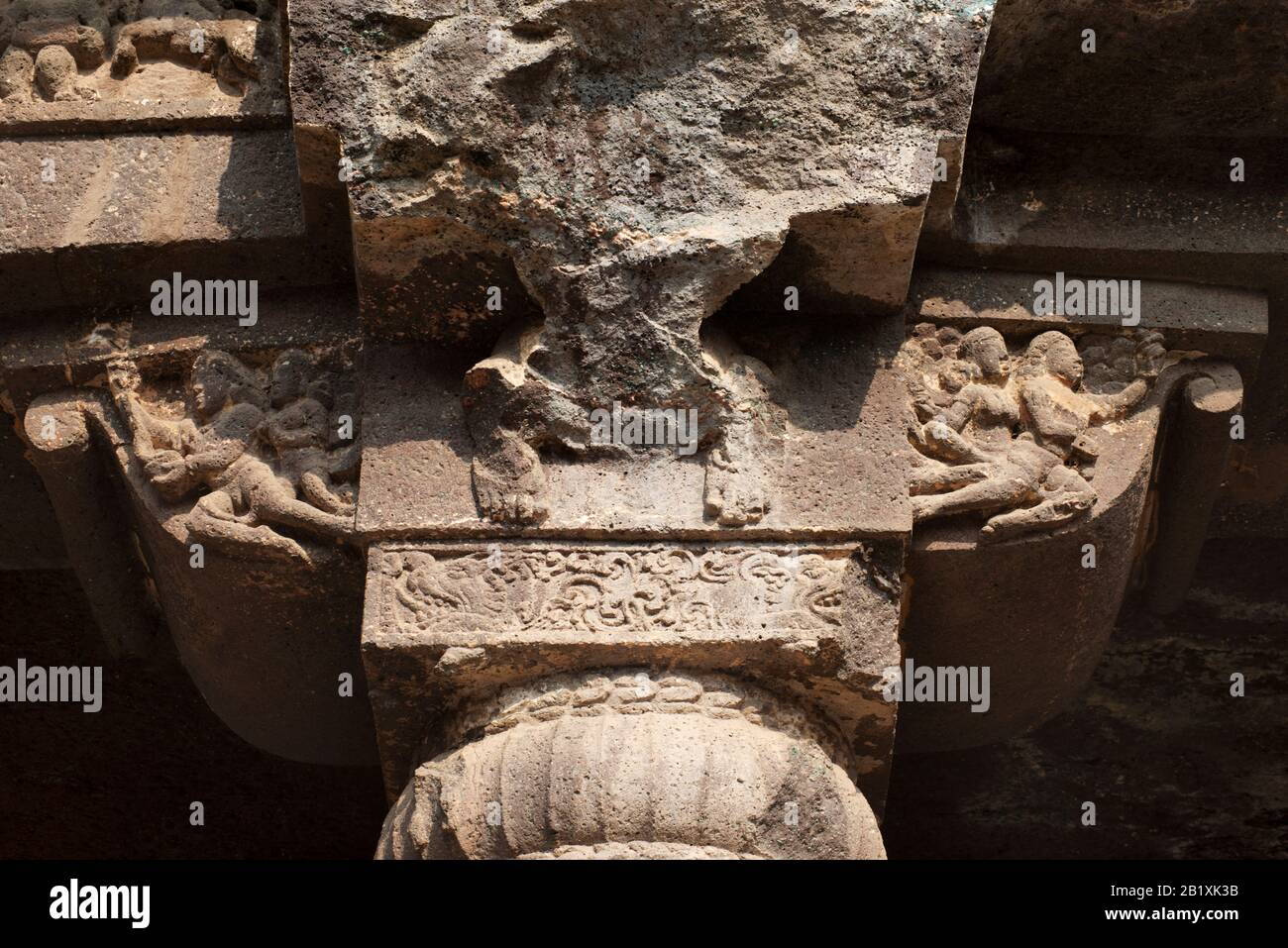 Ajanta Caves, Aurangabad, Maharashtra, India Cave No. 1, Upper portion ...