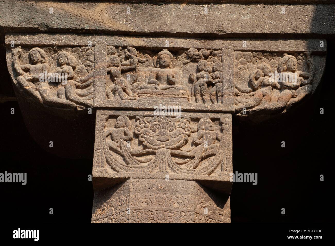 Ajanta Caves, Aurangabad, Maharashtra, India Cave No. 1- Verandah ...